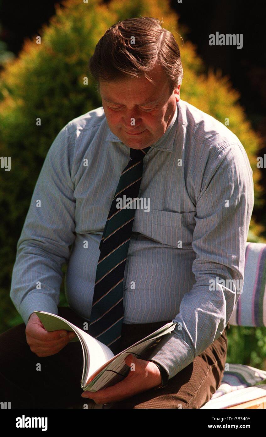 KENNETH CLARKE, M.P. PICTURED AT HOME AS NEW CHANCELLOR Stock Photo - Alamy