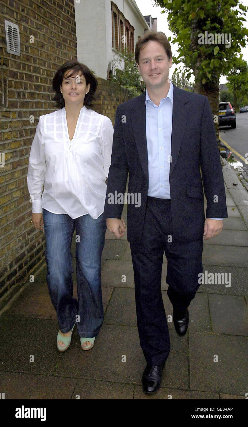 Liberal Democrat leader Nick Clegg and his wife Miriam Gonzalez ...