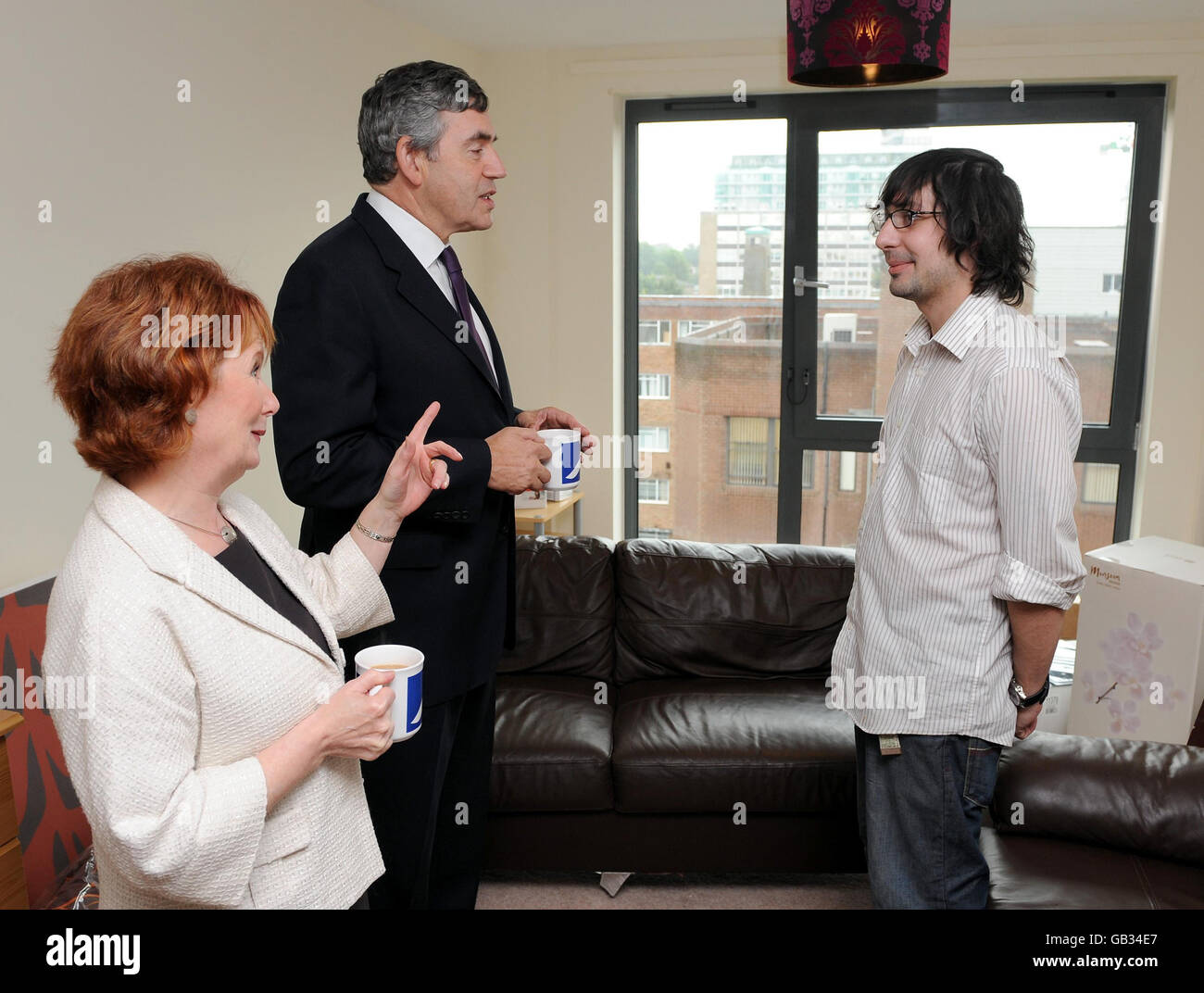 Prime Minister Gordon Brown and Hazel Blears MP visit Dominic Bradley ...