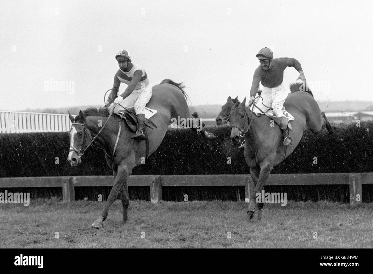 The Dickler (left) R. Barry up, won the race jumping with Nereo (right ...