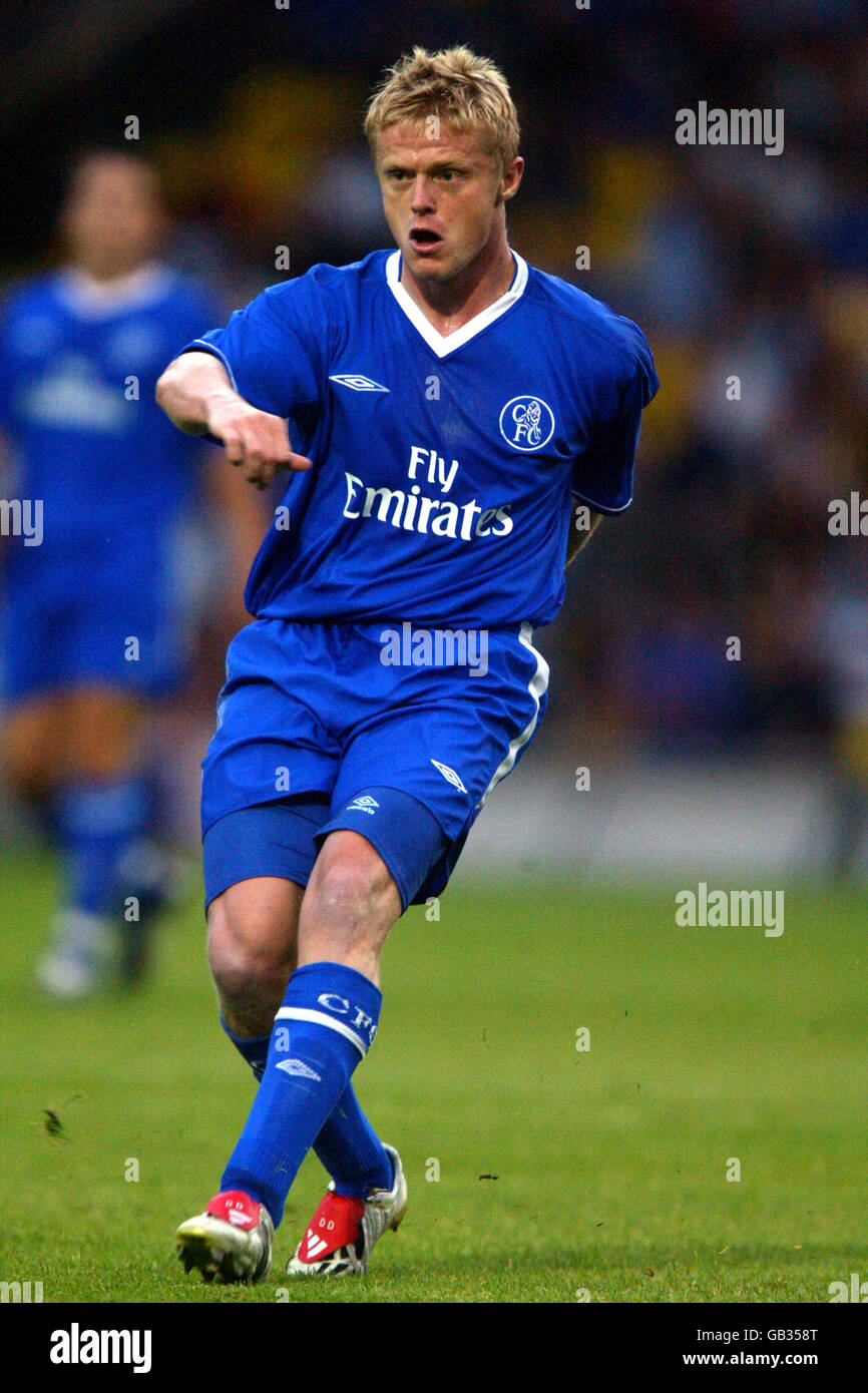 Soccer - Friendly - Watford v Chelsea. Damien Duff, Chelsea Stock Photo ...