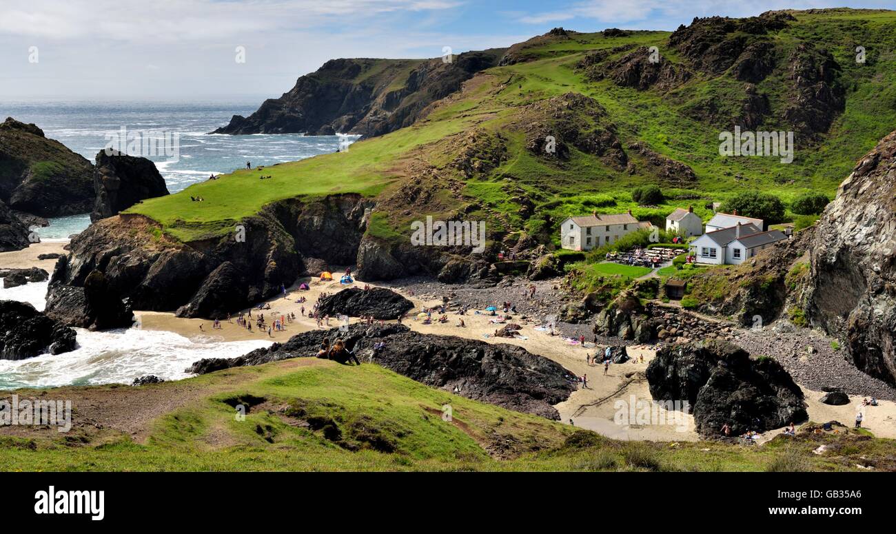 Kynance Cove on the Lizard Peninsula Cornwall England UK Stock Photo ...