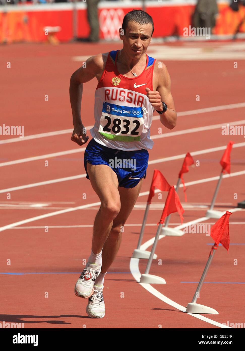 Russia's Grigoriy Andreev runs in the men's marathon in the National ...