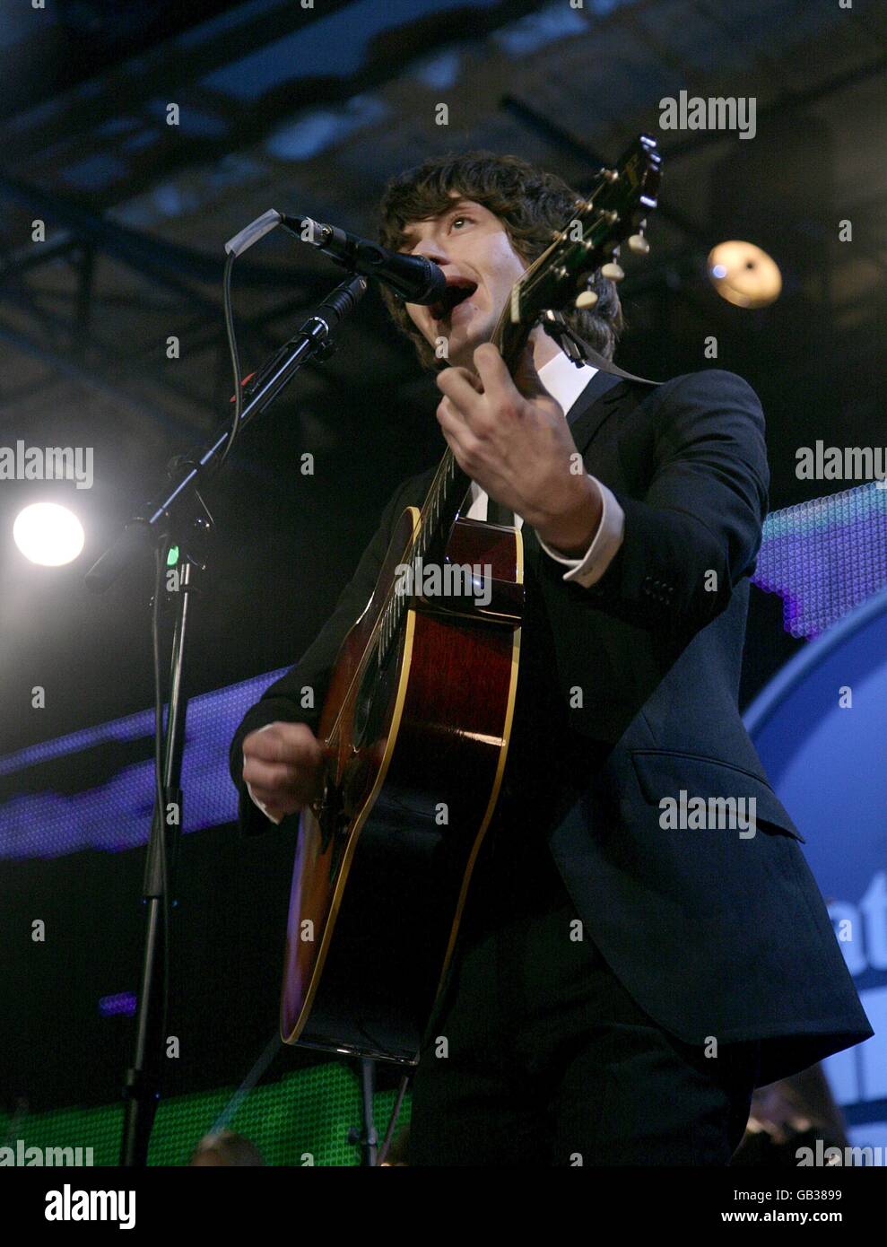 Alex Turner on stage during The Last Shadow Puppets performance at the ...