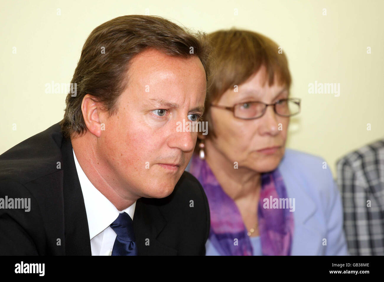 Conservative party leader David Cameron during a visit to the Sutton ...