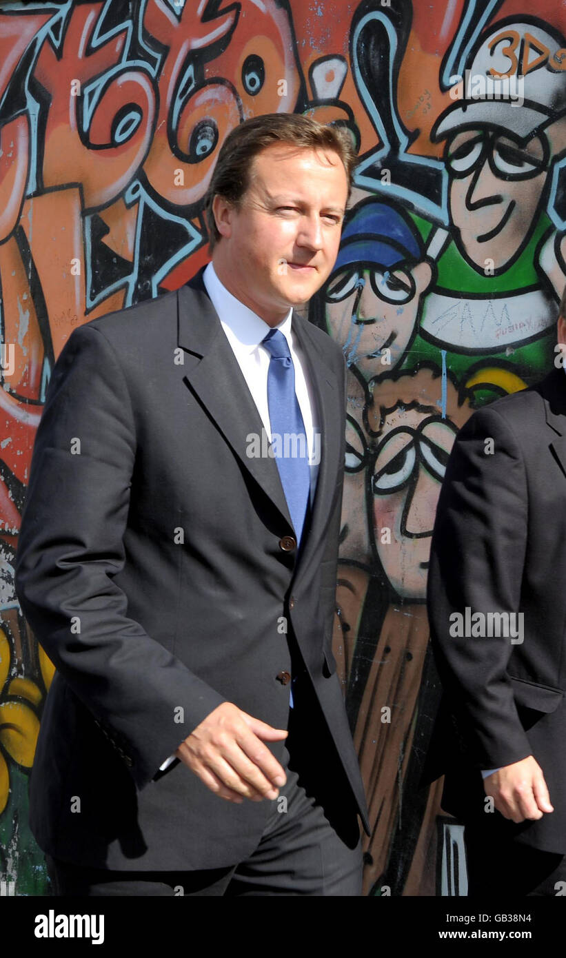 Conservative party leader David Cameron during a visit to the Sutton ...