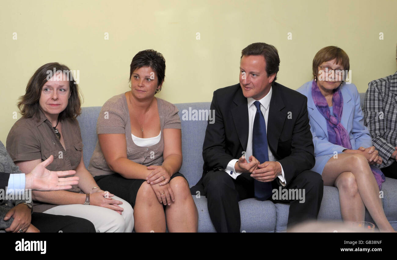 Conservative party leader David Cameron during a visit to the Sutton ...