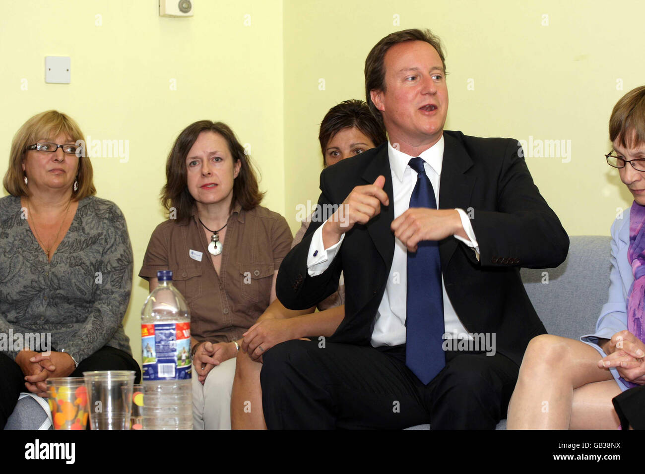 Conservative party leader David Cameron during a visit to the Sutton ...