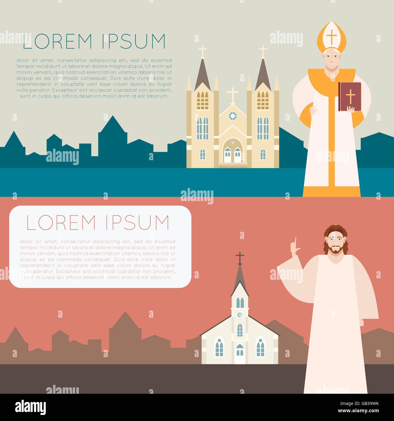 Catholic Church Banner Stock Vector Image & Art - Alamy