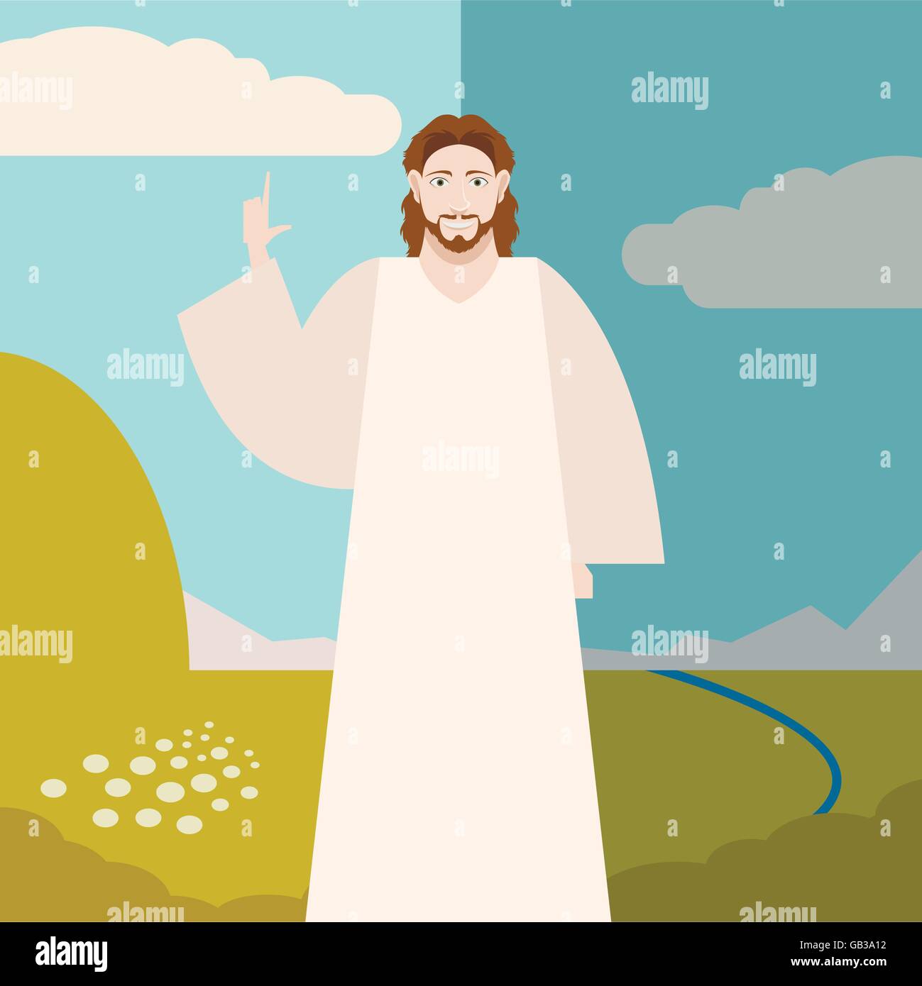 Jesus Christ Banner Stock Vector Image & Art - Alamy