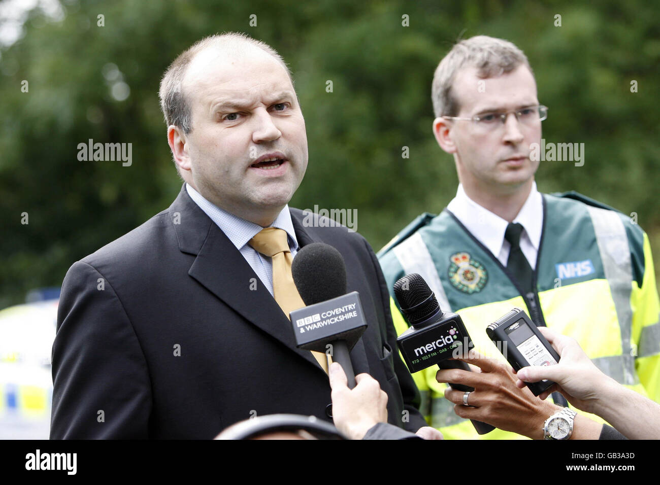 Detective Superintendant Adrian McGee of Warwickshire Police speaks to ...