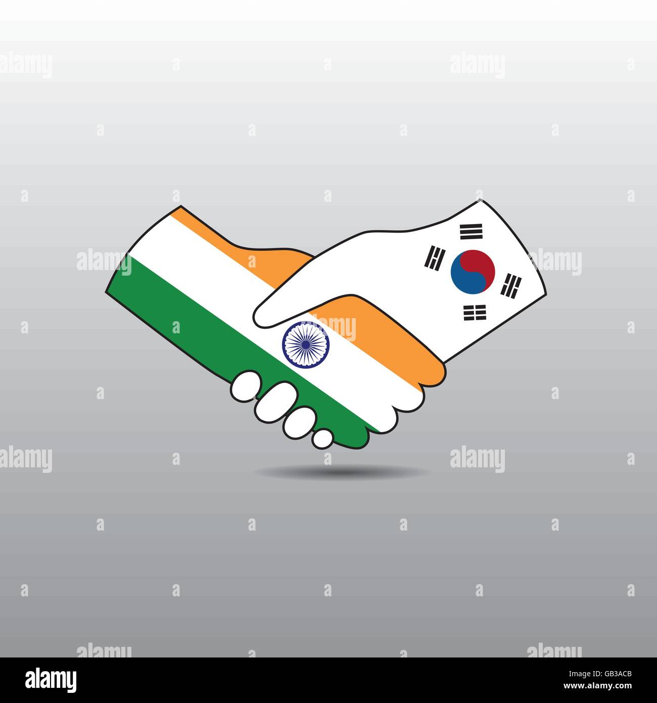 South korea india friendship Stock Vector Images - Alamy