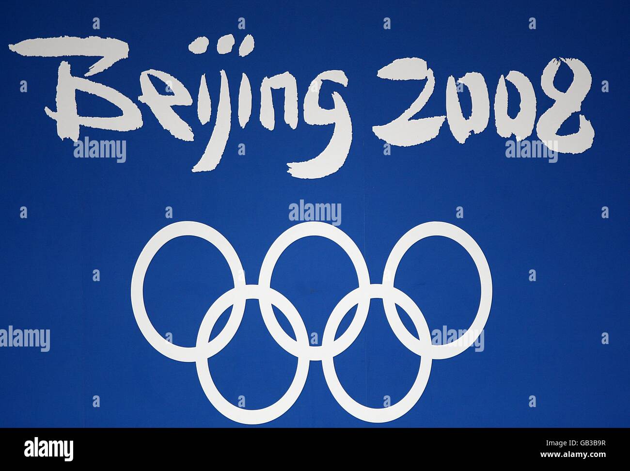 General view of Beijing 2008 singage at the 2008 Olympic Games ...