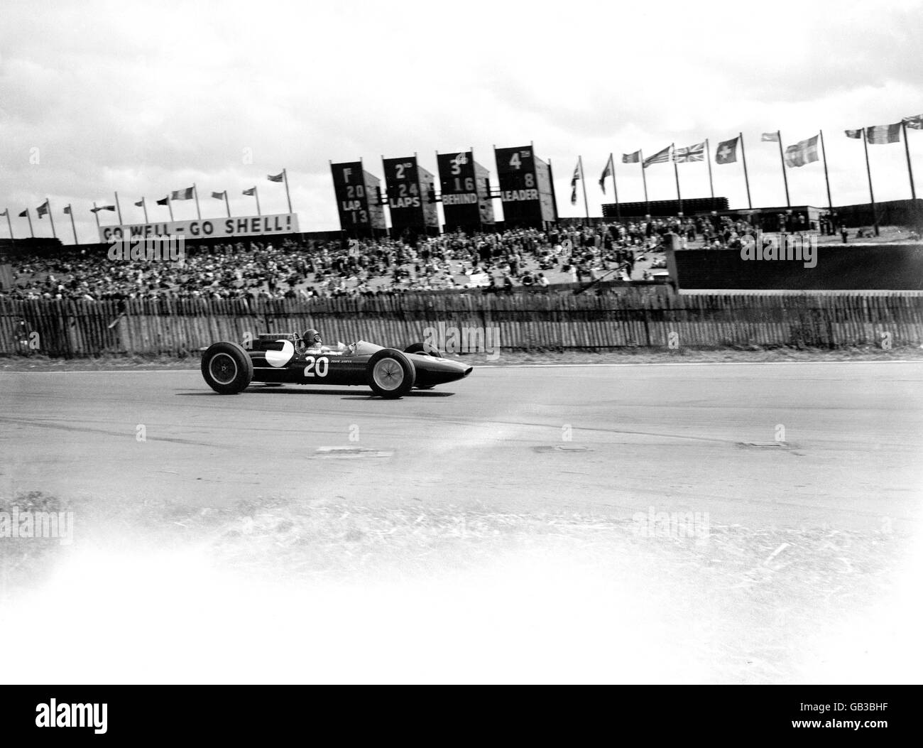 Jim clark races to victory in his lotus climax hi-res stock photography ...
