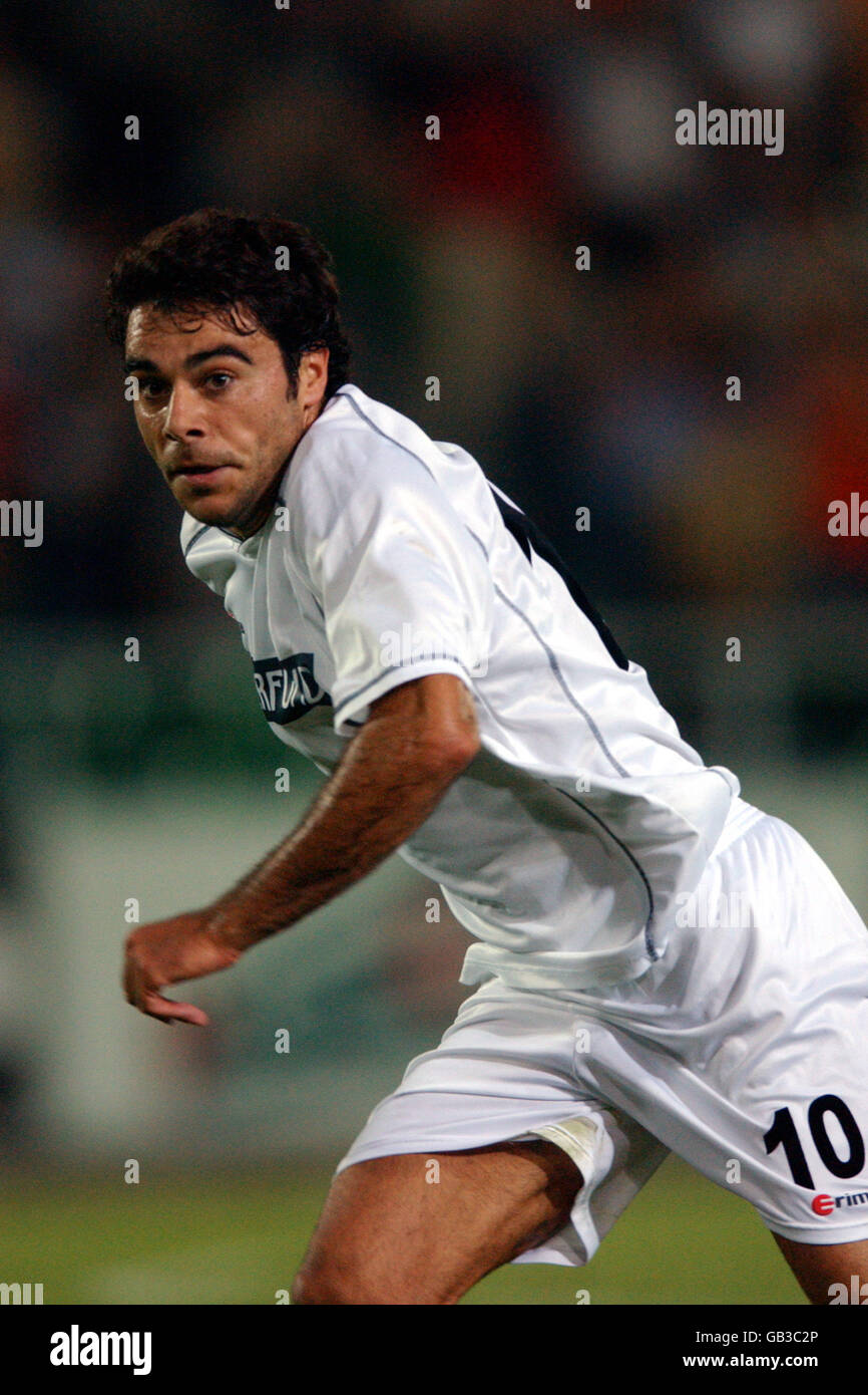 Soccer uefa intertoto cup round leg pasching hi-res stock photography ...