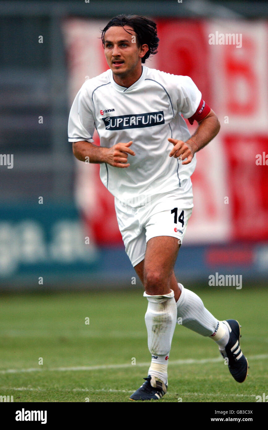 Soccer uefa intertoto cup round leg pasching hi-res stock photography ...