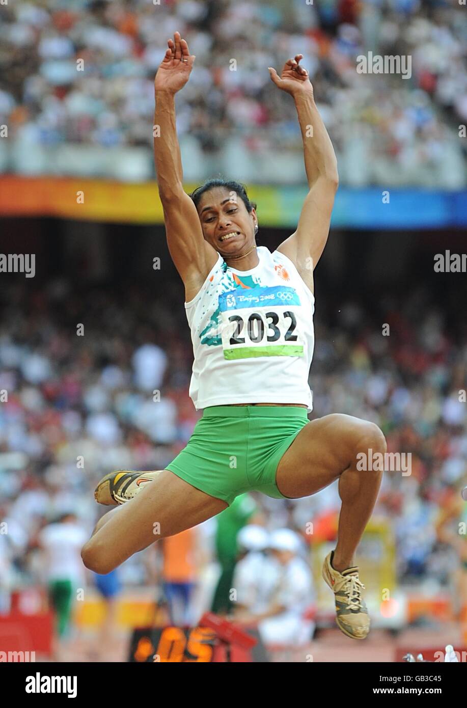 India's Pramila Ganapathy Gudanda competes in the Long Jump during the ...