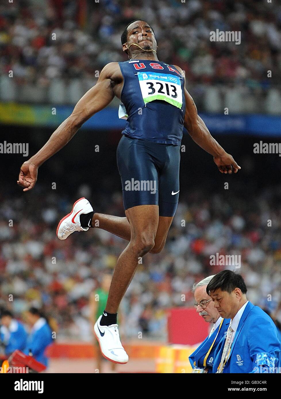 USA's Miguel Pate competes in the second qualifying round for the Mens ...