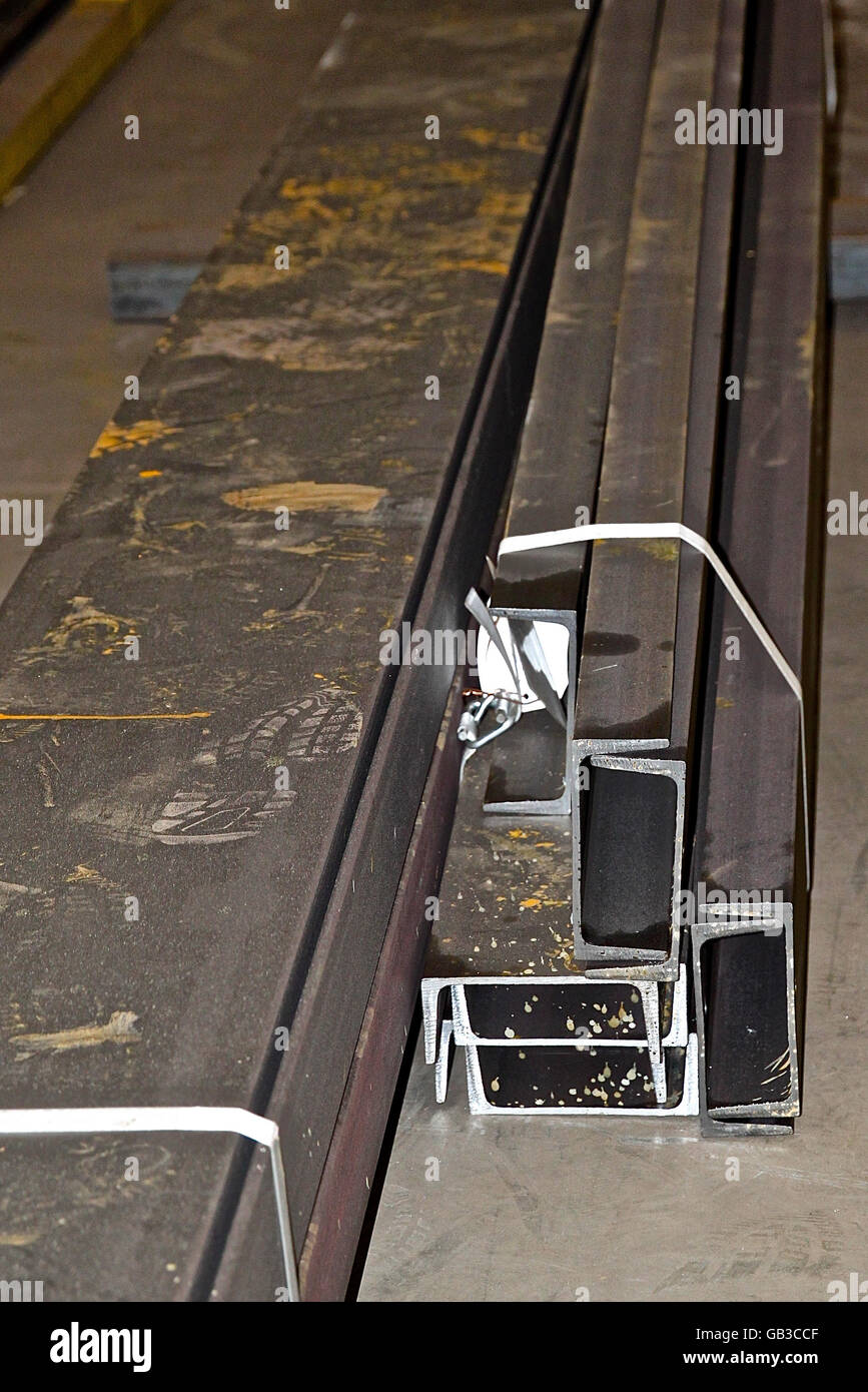 metal profile channel lies in bundles of stock Stock Photo - Alamy