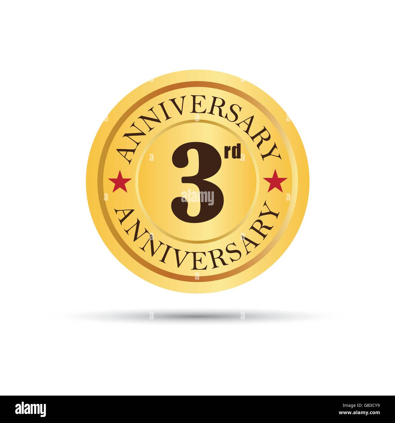 Anniversary golden badge Stock Vector Images - Alamy