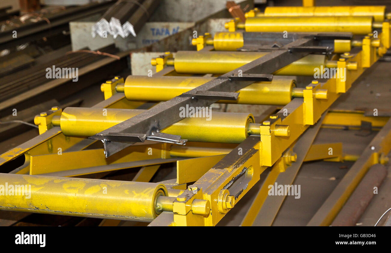 system of rollers for feeding and movement of various metal rolling ...