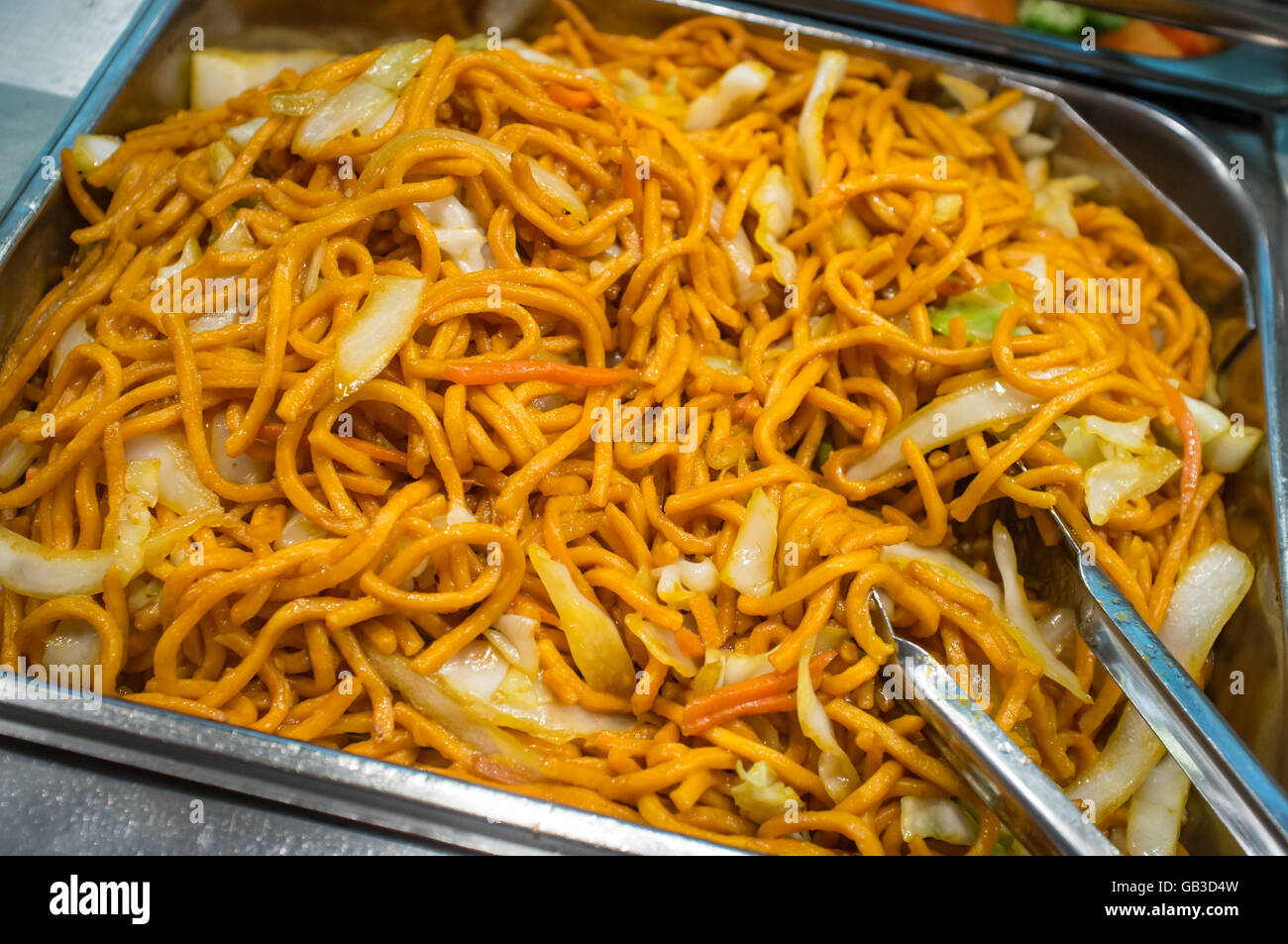 Chinese food Lo mein buffet self service lunch or dinner Stock Photo ...