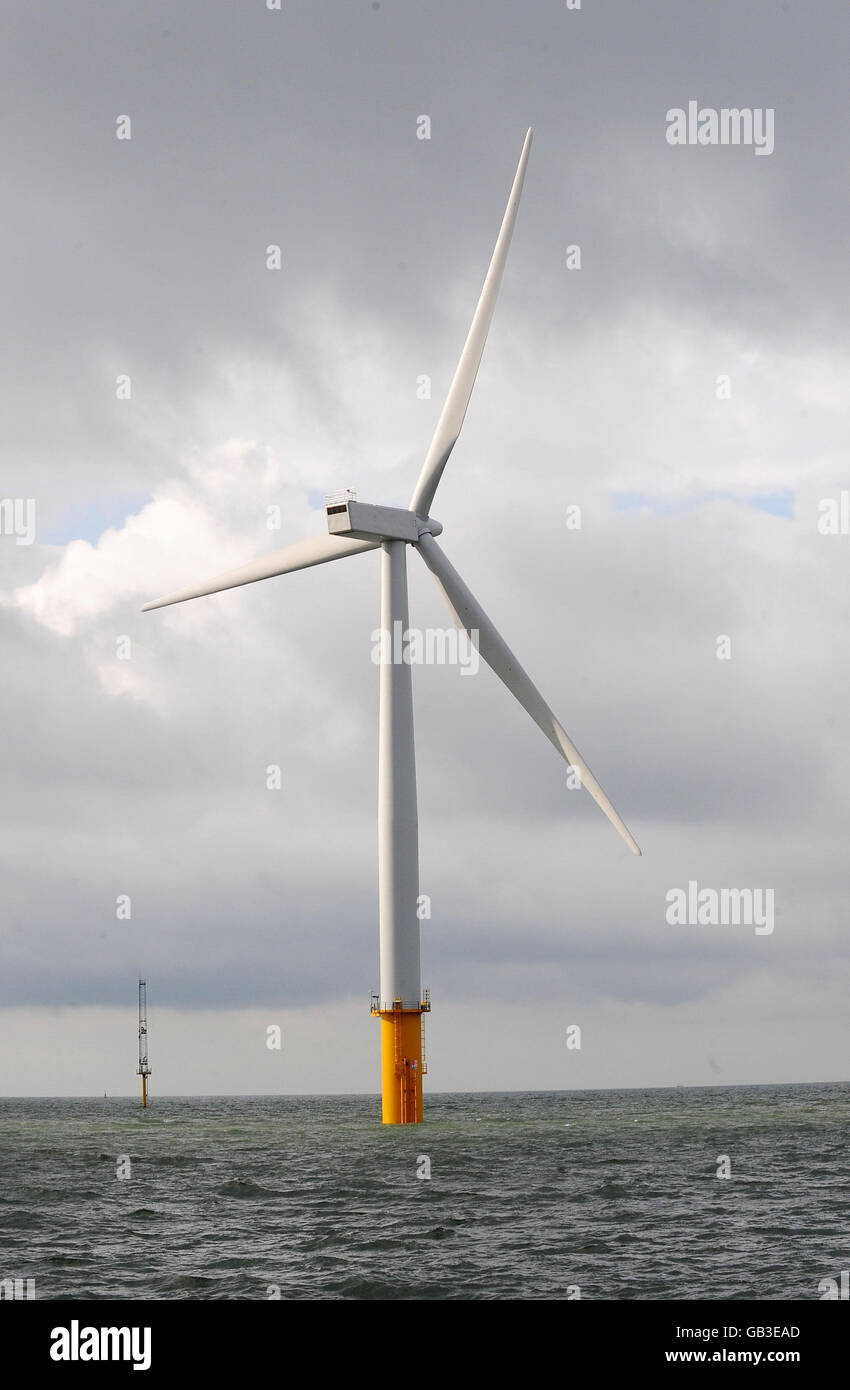 North Sea. A general view of the Inner Dowsing and Lynn offshore wind ...