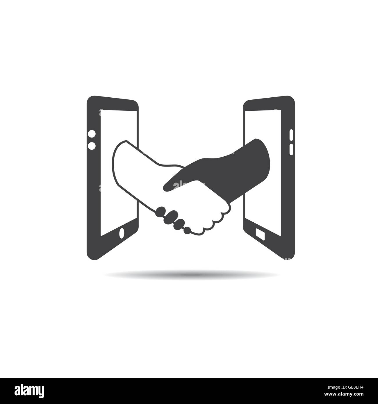 Global business communication and connection technology icon logo ...