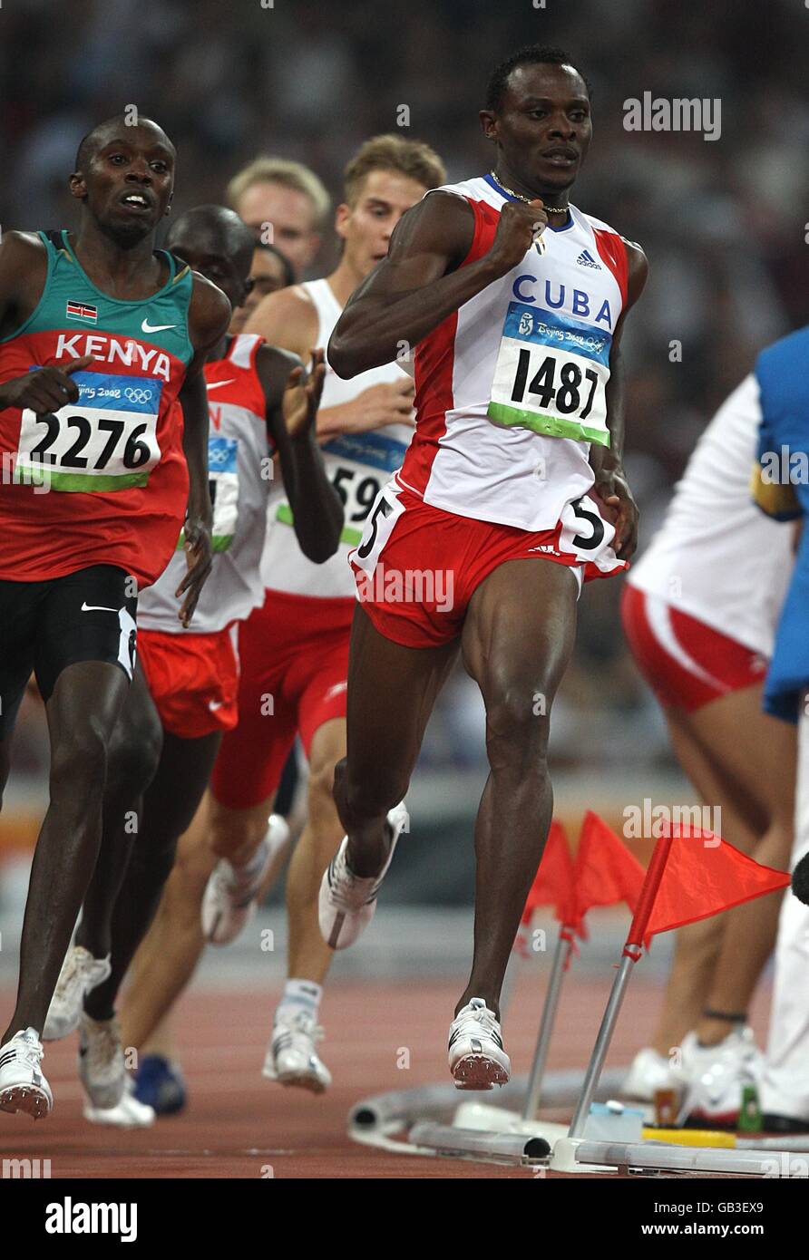 Cuba's Yeimer Lopez (right) during the Men's 800m Round 1 - Heat 8, at ...