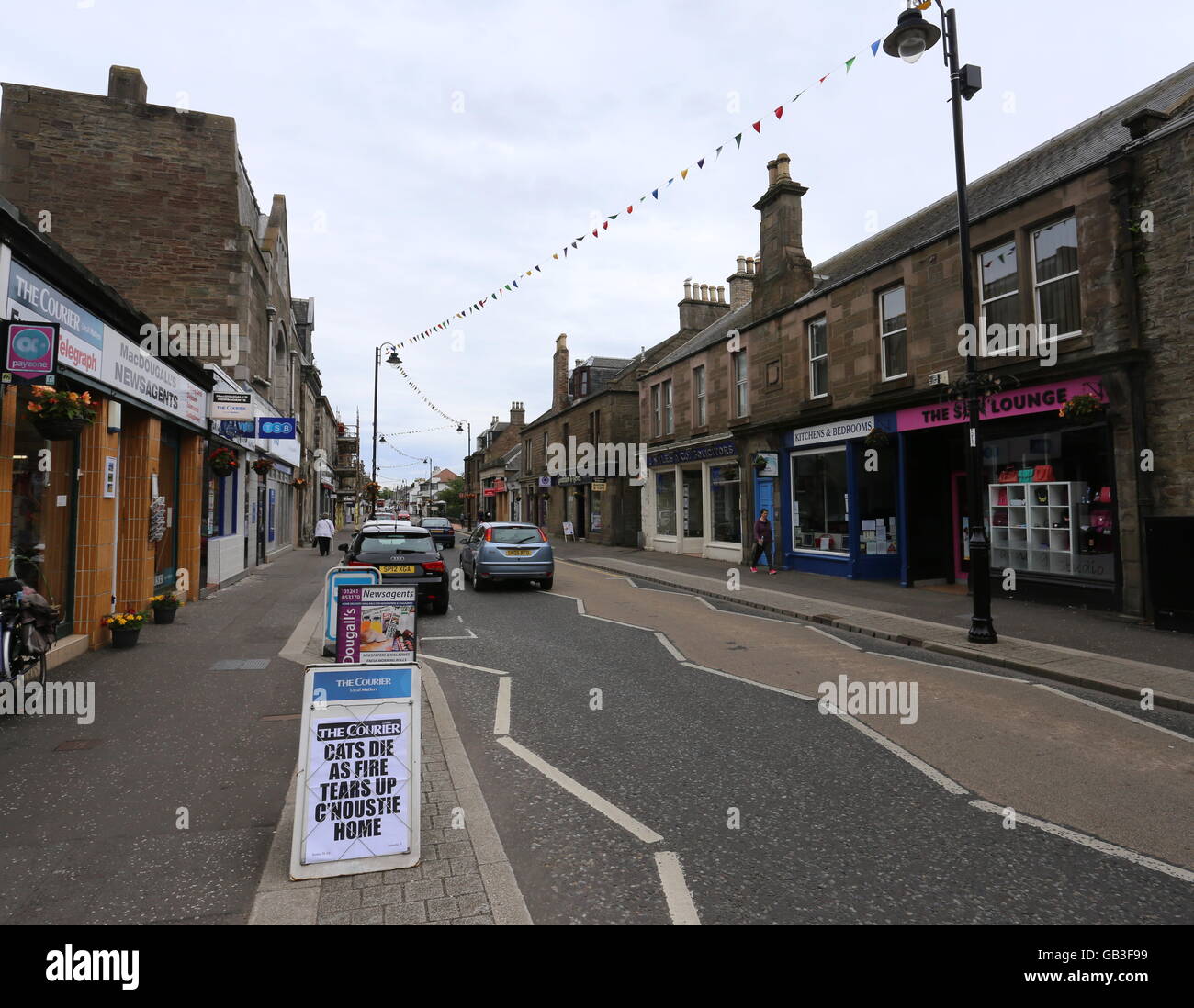 Carnoustie street scene Angus Scotland July 2016 Stock Photo - Alamy
