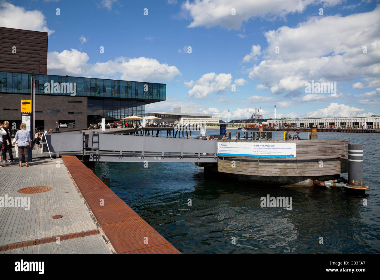 Harbour bus stop at the Royal Playhouse, opposite the Paper Island ...