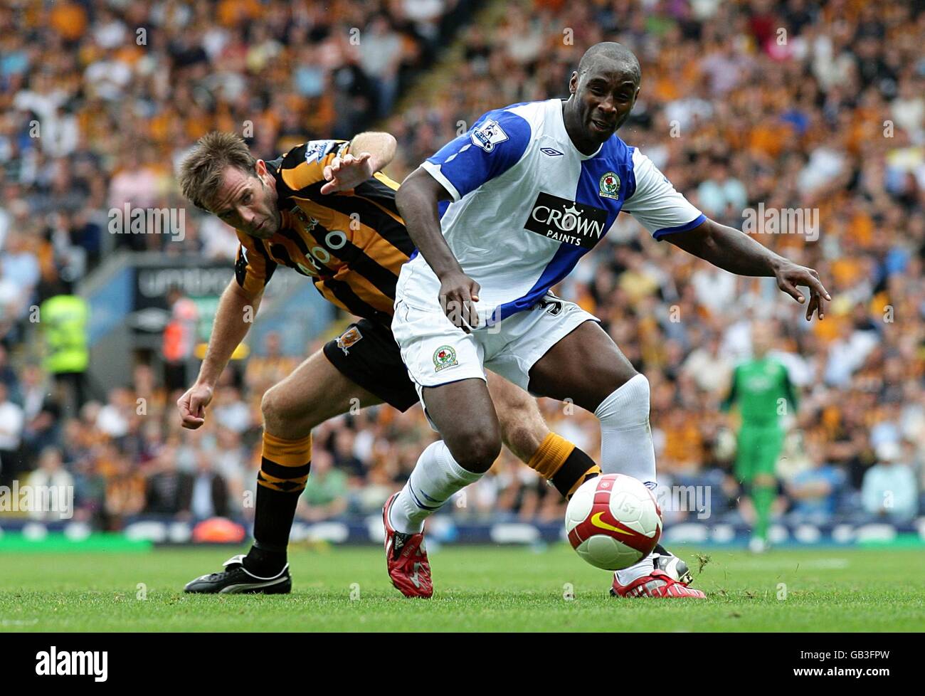 Blackburn Rovers' Jason Roberts (right) and Hull City's Ian Ashbee ...