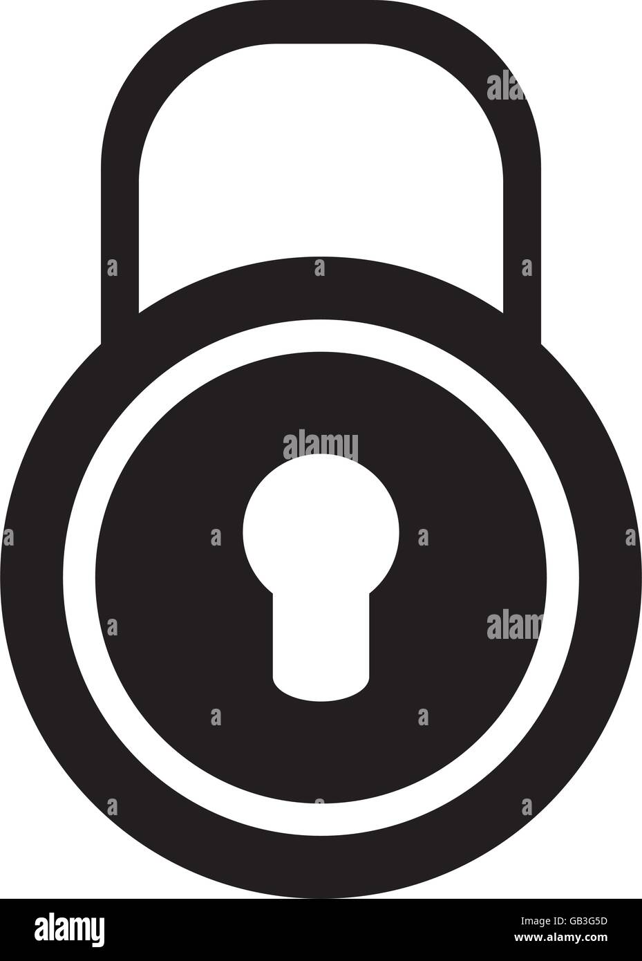 closed safety lock icon Stock Vector Image & Art - Alamy
