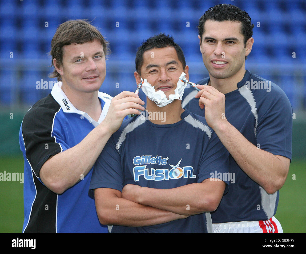 (Left to right) Irish sporting stars Brian O'Driscoll, Jason Sherlock ...