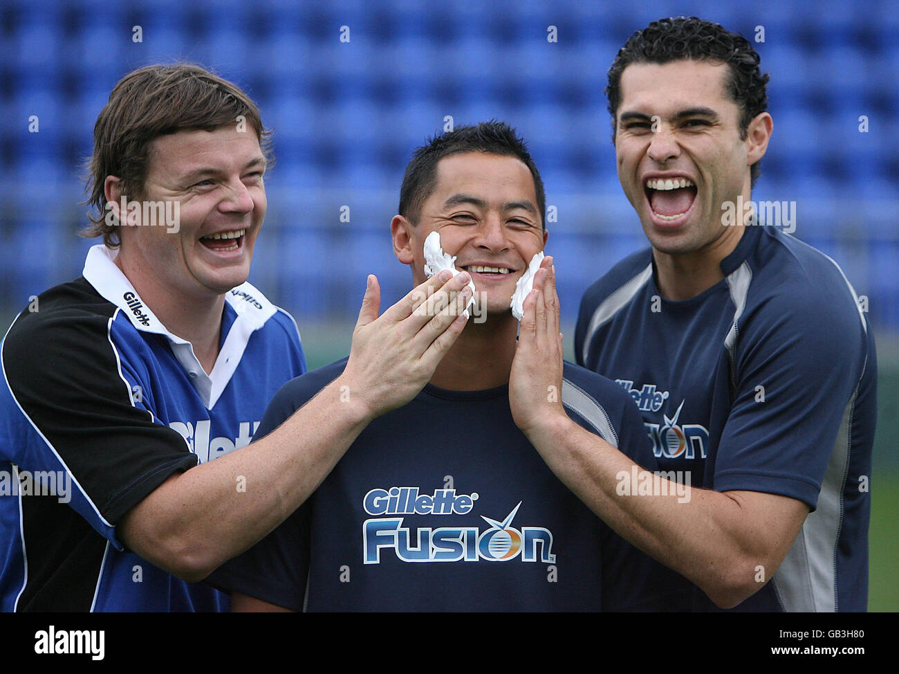 (Left to right) Irish sporting stars Brian O'Driscoll, Jason Sherlock ...