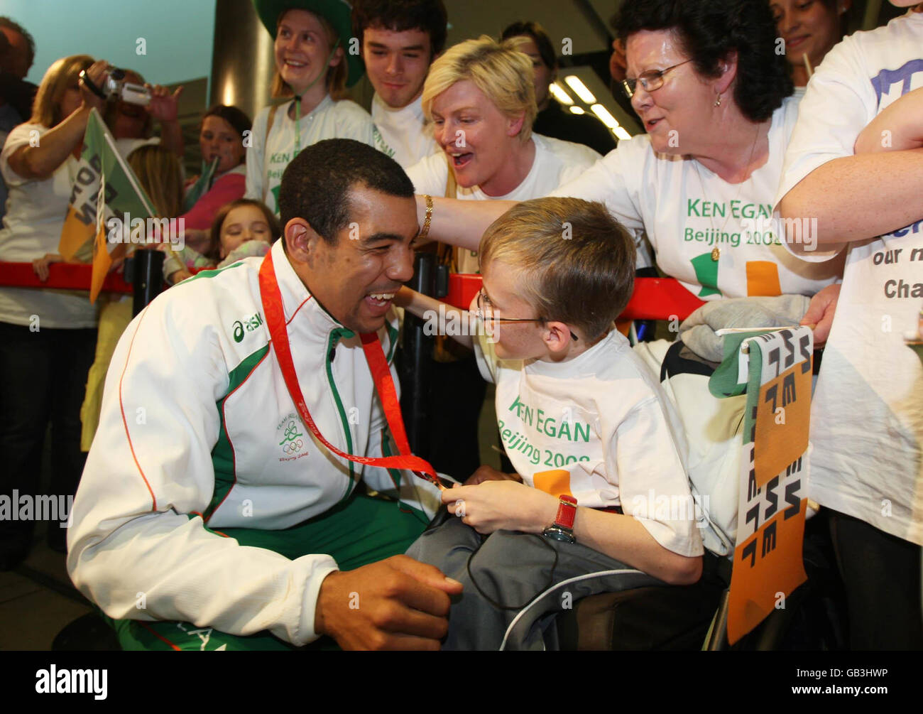 Olympic boxers return. Irish boxer and Olympic medallist Darren ...