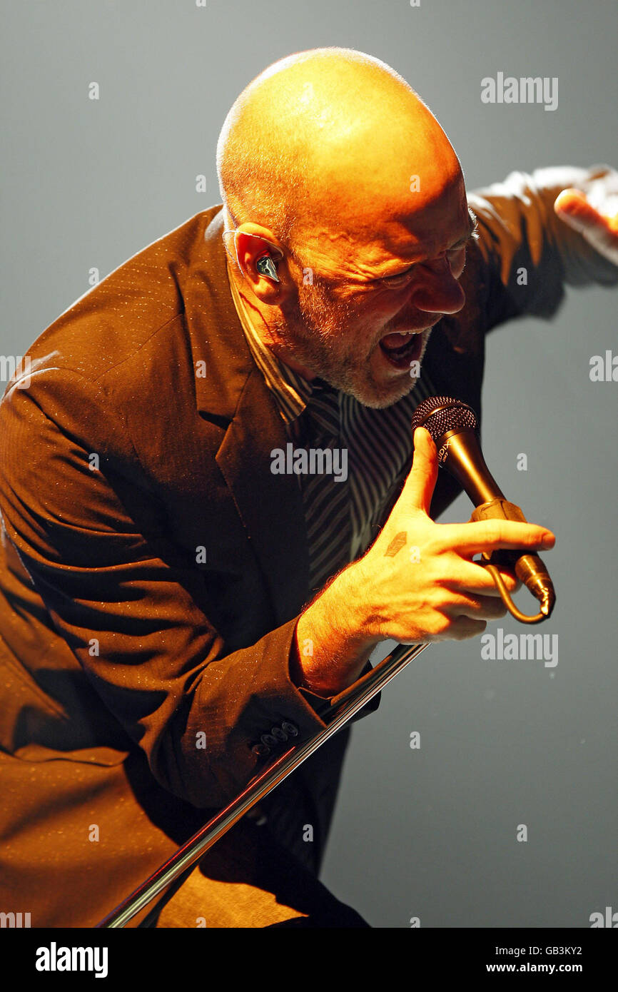Michael stipe of rem performs at twickenham rugby stadium hi-res stock ...