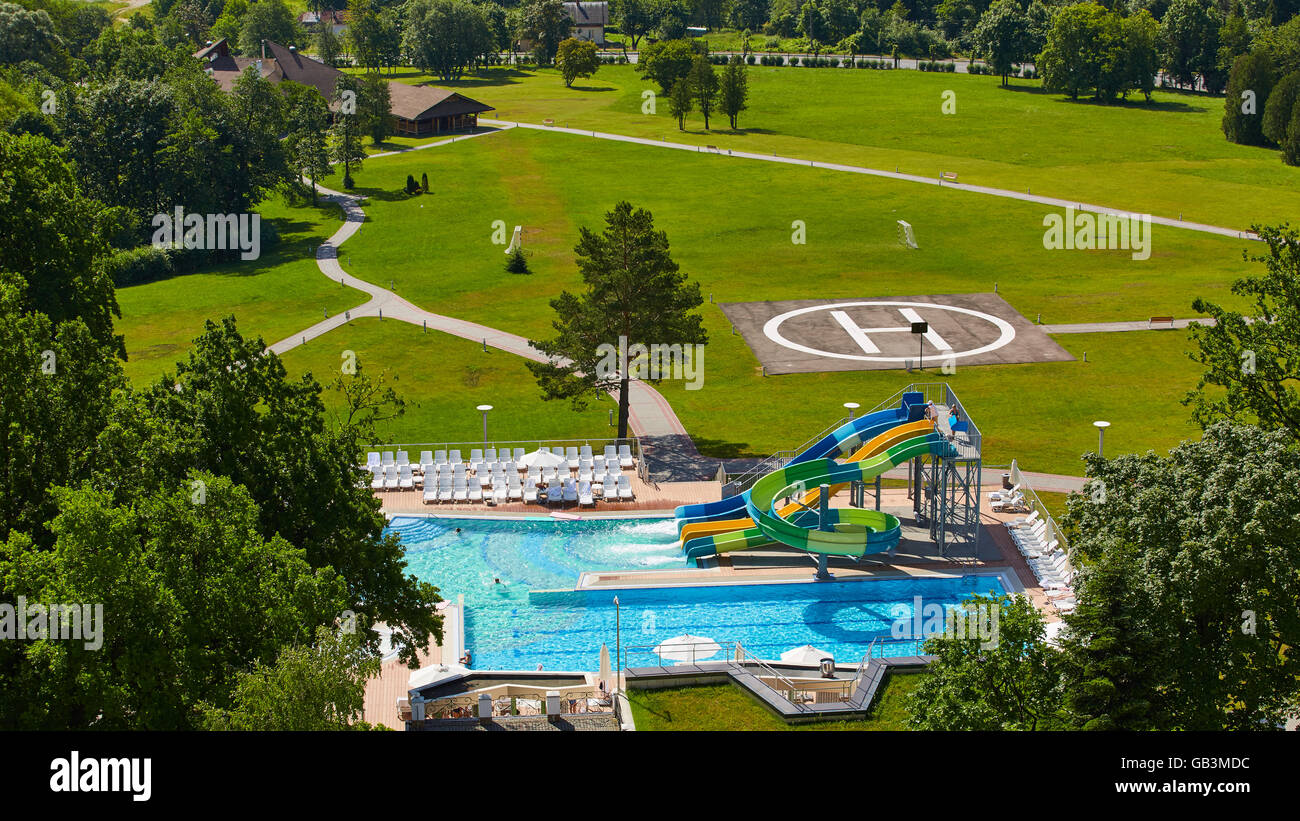 swimming pool in beautiful park Stock Photo - Alamy