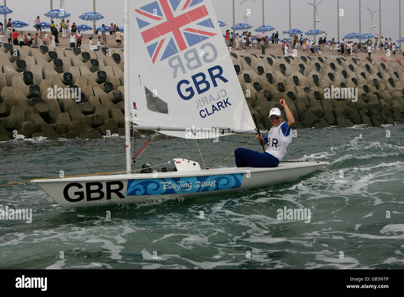 Great Britain's Laser Radial sailor Penny Clarke returns to port after ...