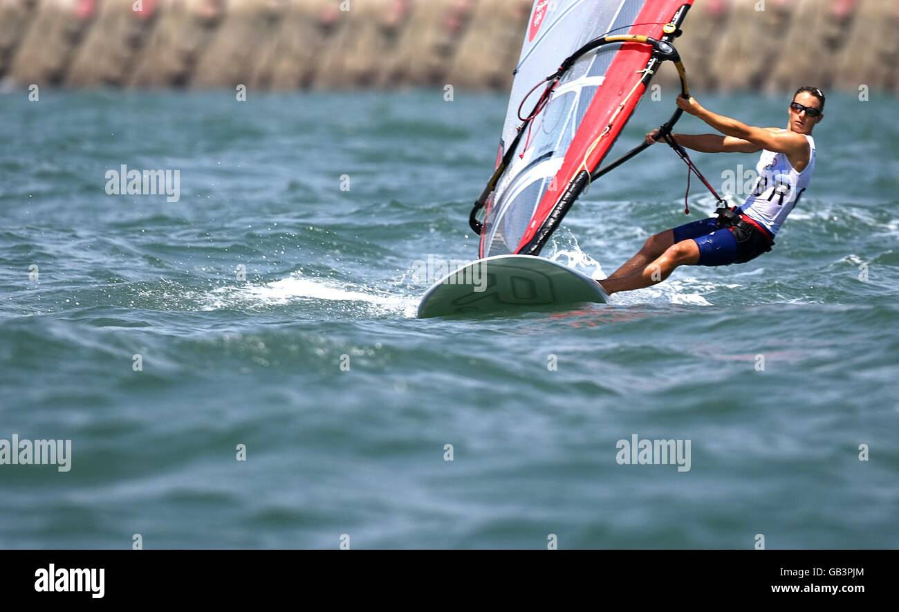 Great Britain's Bryony Shaw sails in the final round of the Women's RS ...