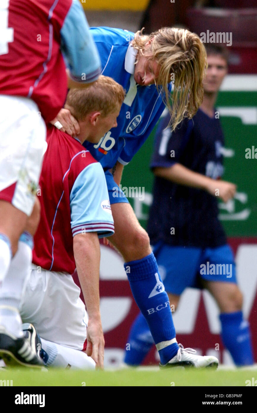Birmingham City's Robbie Savage clashes with Burnley's Lee Roche after ...