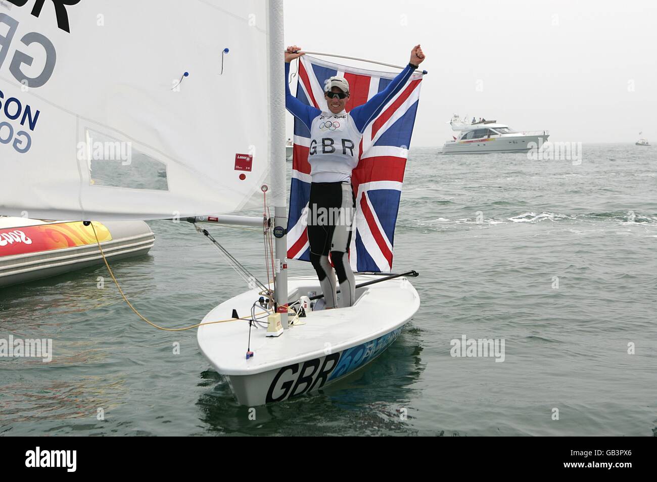Great Britain's Paul Goodison celebrates winning a gold medal in the ...