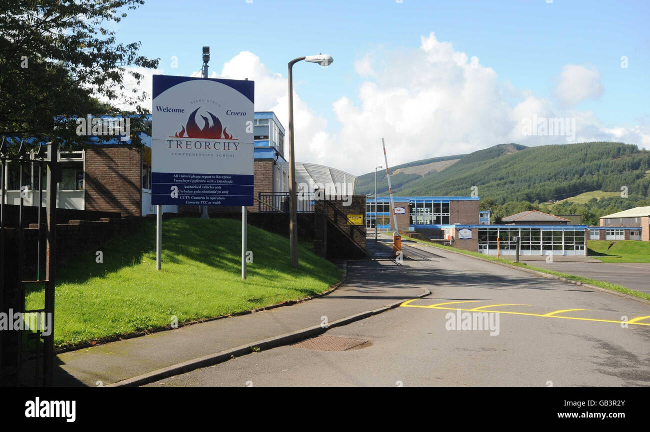 A general view of Treorchy Comprehensive School, south Wales, where ...