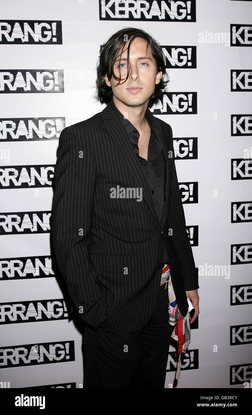 Carl Barat arrives for the Kerrang Awards, at the Brewery, London Stock ...