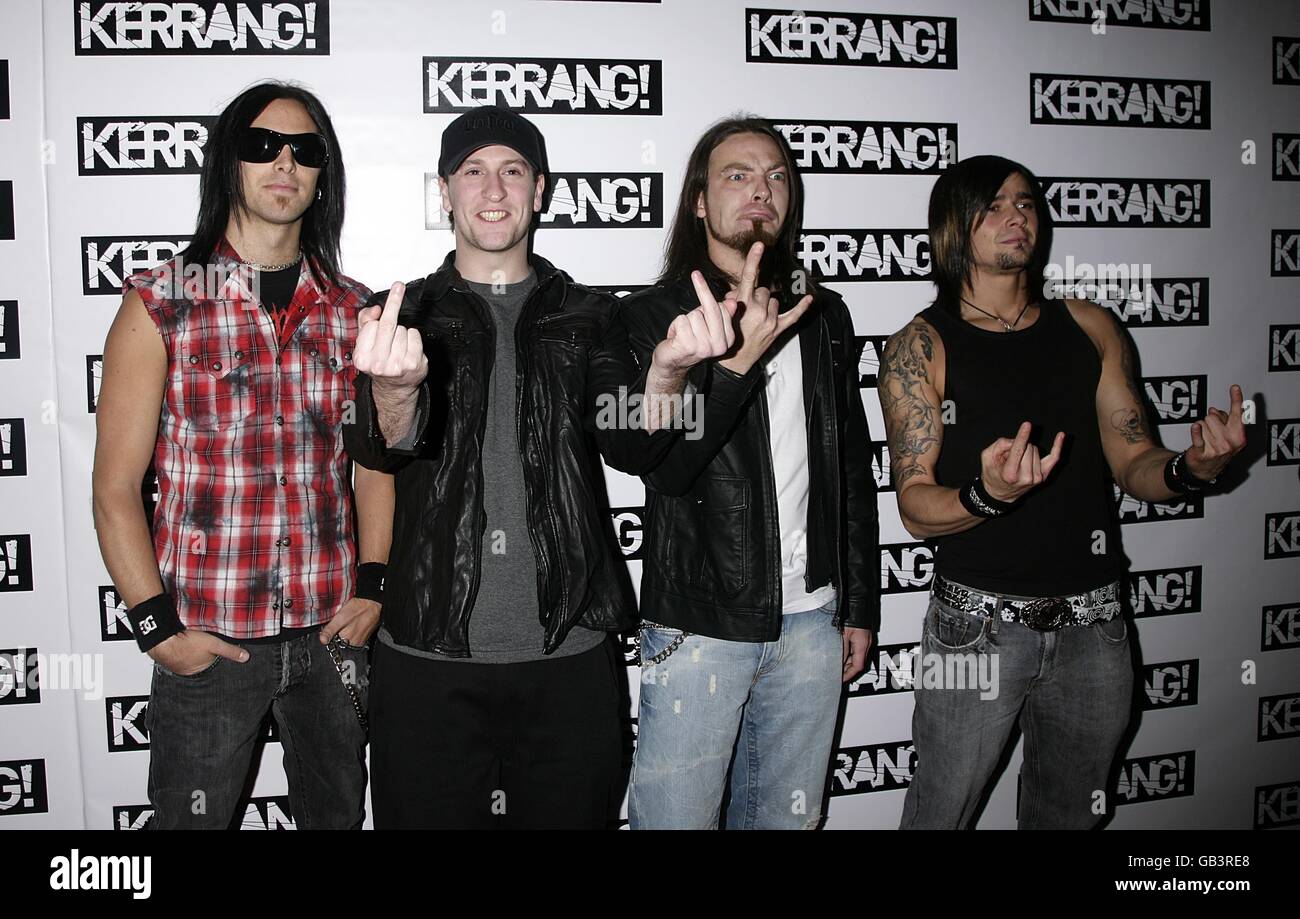 Bullet For My Valentine arrive for the Kerrang Awards, at the Brewery ...