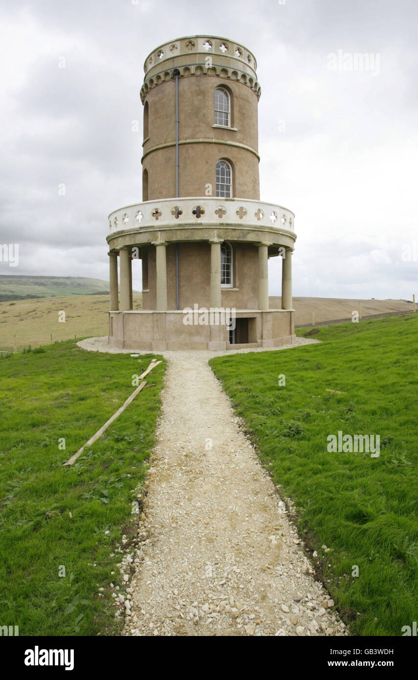 Clavell Tower stands proudly high atop the cliffs at Kimmeridge Bay in ...