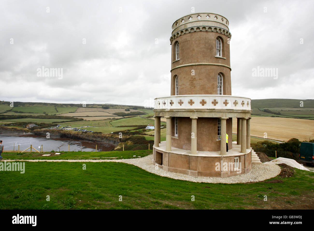 Clavell Tower stands proudly high atop the cliffs at Kimmeridge Bay in ...
