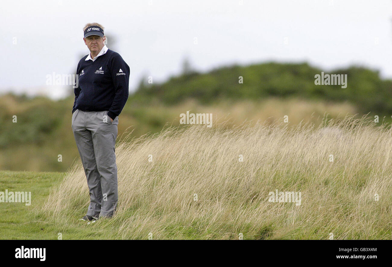 Scotland's Colin Montgomerie waits for his playing partners during the ...