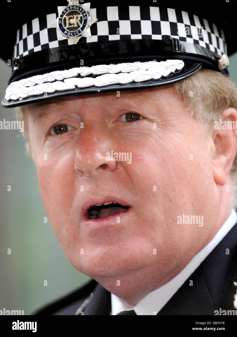 Metropolitan Police Commissioner Sir Ian Blair press conference Stock ...