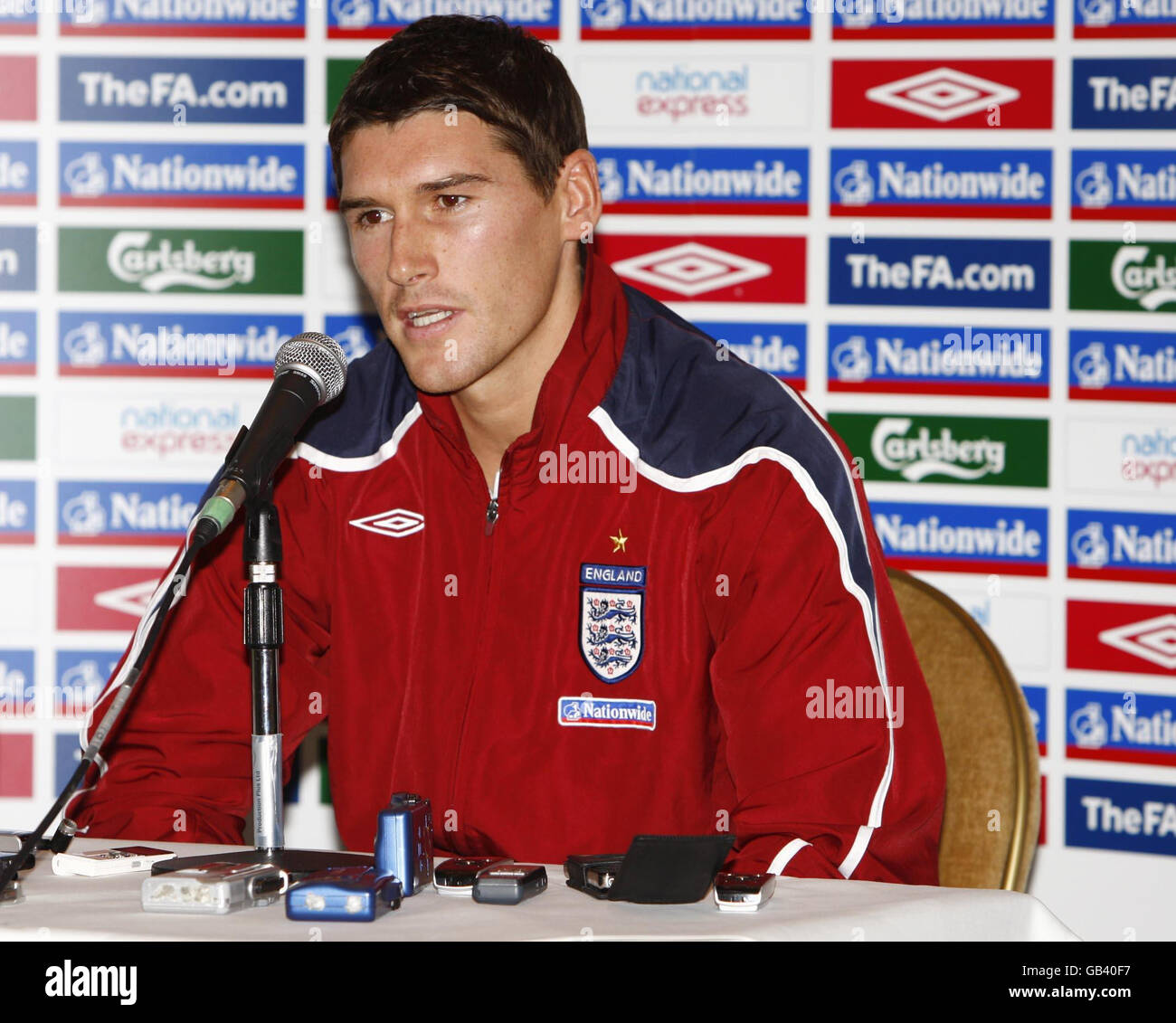 England's Gareth Barry during a press conference at the Grove Hotel ...
